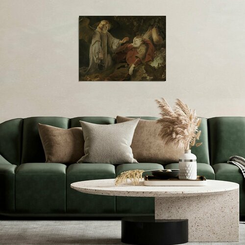 Картина на холсте, репродукция / Фердинанд Бол - Angel Appearing to Elijah / Размер 30 x 40 см
