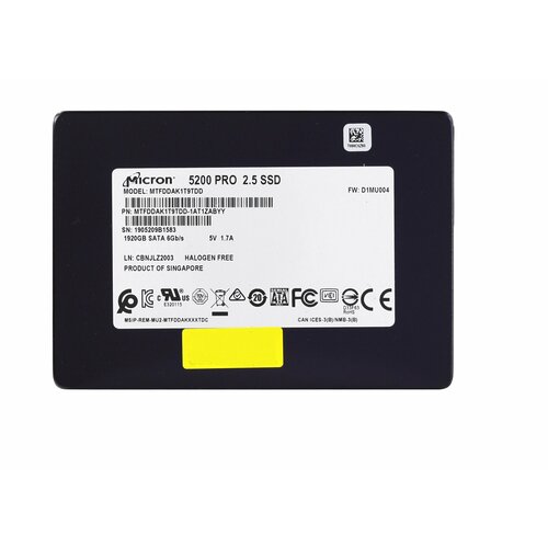 Твердотельный накопитель Micron 5200 ECO MTFDDAK480TDC SSD 2.5" 480 Гб UCS-S3260-G3SD48