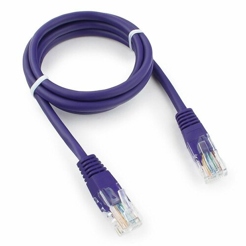 Патч-корд UTP Cablexpert PP12-1M/V категория 5e, 1 м, литой, многожильный, фиолетовый