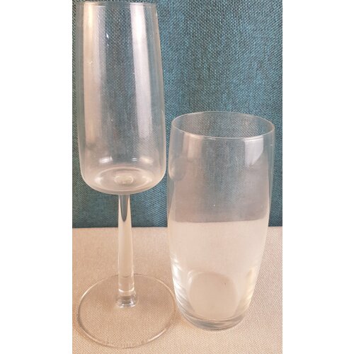 Питьевой набор - 2 предмета (бокал для шампанского 190 мл, бокал для воды 250 мл)