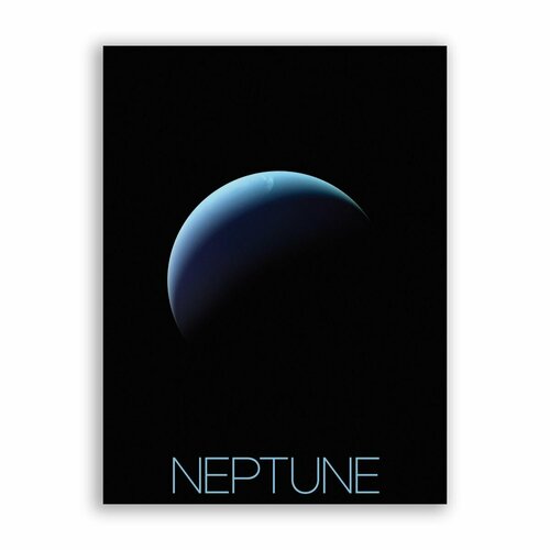 Постер, плакат на бумаге / NASA (Коллекция Постеров) - Neptune / Нептун / Размер 30 x 40 см