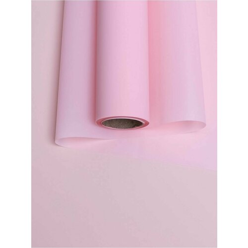 Бумага упаковочная матовая 55мкм 58см х 10м Romantic розовый