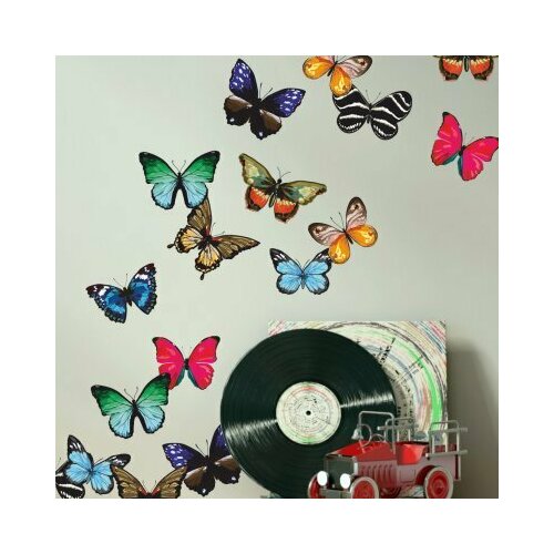 Наклейка интерьерная на стену «Коллекция бабочек»