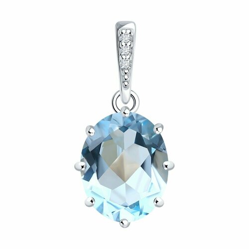 Подвеска Diamant, серебро, 925 проба, родирование