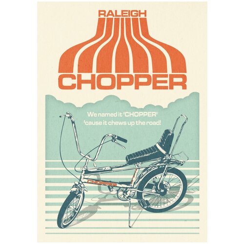 Постер / Плакат / Картина Велосипед Chopper 60х90 см в подарочном тубусе