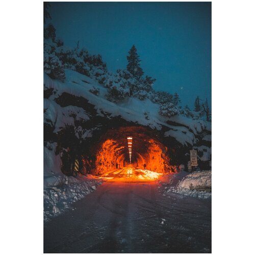 Постер / Плакат / Картина Тоннель Йосемити 40х50 см в подарочном тубусе