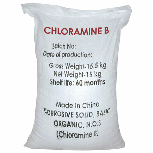 Стиральный порошок хлорамин Хлорамин-Б, 15 кг, порошок, 50 пакетов по 300 г, Китай, Аква