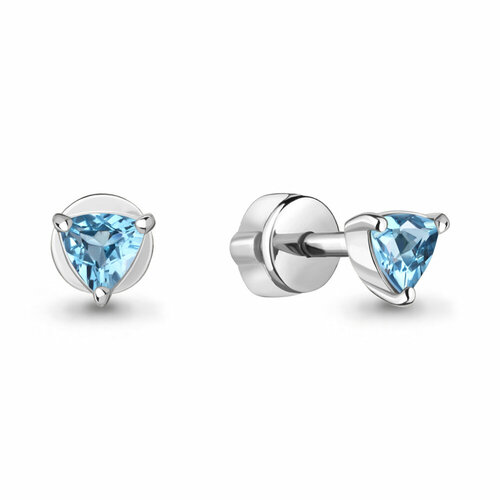 Серьги Diamant online, серебро, 925 проба, топаз