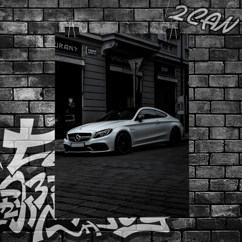 Постер Mercedes / Плакат с Mercedes C Coupe / Автомобиль Мерседес / Плакат с машиной Мерседес