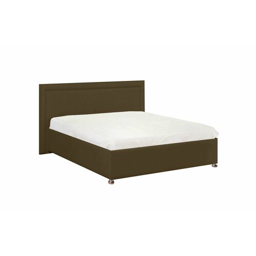 Двуспальная кровать Нью-Йорк 180x200 с подъемным механизмом и с коробом для белья велюр коричневый без ножек