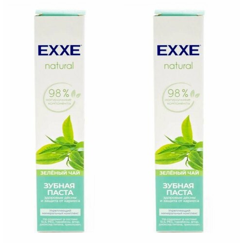 EXXE Зубная паста natural "Зелёный чай", 75 мл, 2 шт