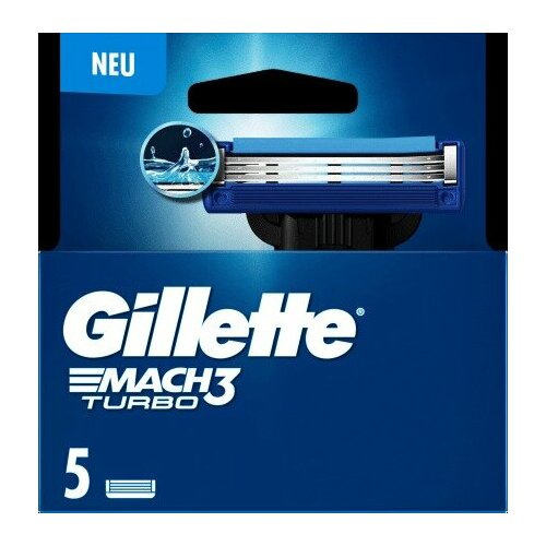 Бритвенные лезвия Gillette Mach3 Turbo, 5 шт.