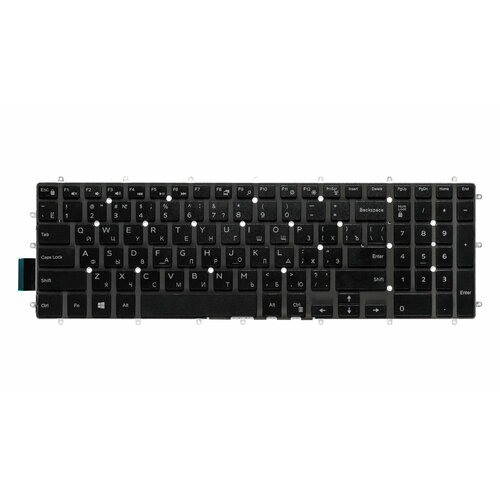 Клавиатура черная без рамки для Dell Inspiron 7577, 7567, 3584, 15 5565, 15 5567 P66F