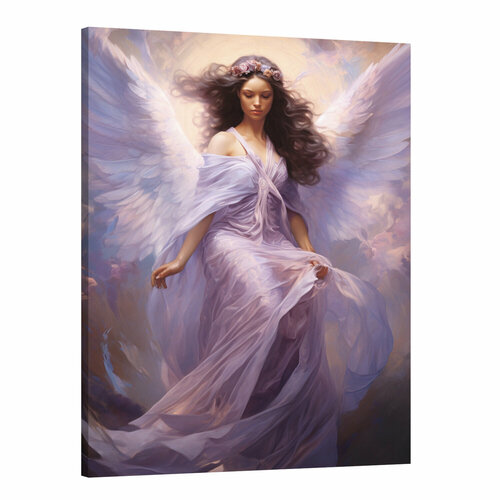 Интерьерная картина 50х70 "Ангел в пурпуре"