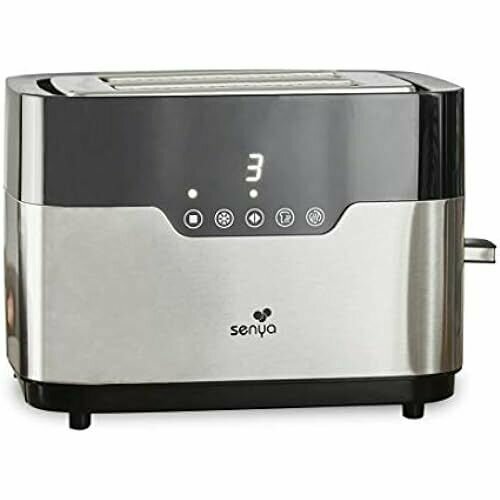 Умный тостер Senya Toaster из нержавеющей стали, 2 широкие колонки, тактильные кнопки, светодиодный плафон, корпус из нержавеющей стали, 850 Вт