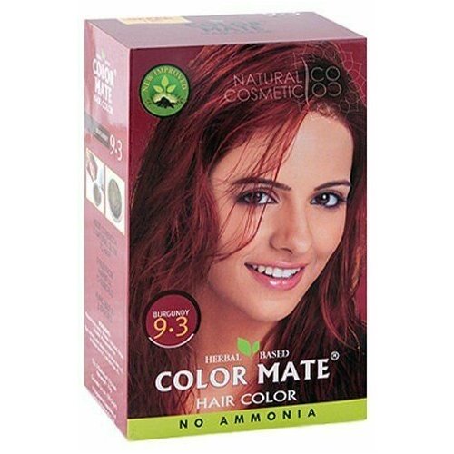 Натуральная краска для волос на основе хны Color Mate (Колор Мате), без аммиака, Бургунт (9.3), 75 г.