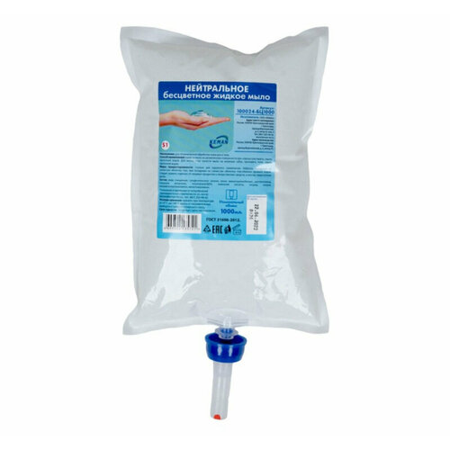 Мыло жидкое 1л Keman S1 нейтральное бесцветное картридж (100024-БЦ1000)