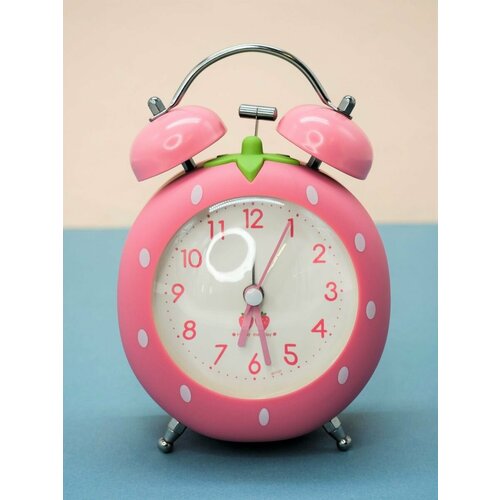 Часы настольные с будильником Strawberry pink