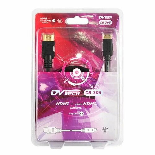 Кабель HDMI - Mini HDMI 1.3 , 1.5m DVTech CB305