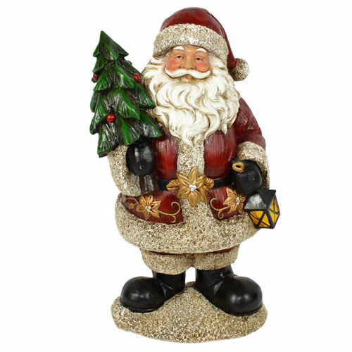 Due Esse Christmas Новогодняя фигурка Санта с елочкой и фонариком 29 см XNA17004321