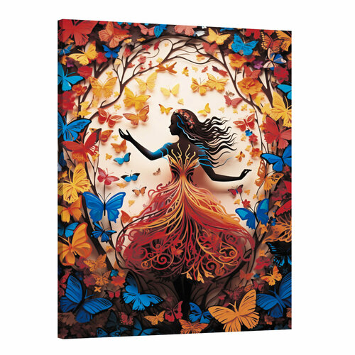 Интерьерная картина 50х70 "Танец бабочек"