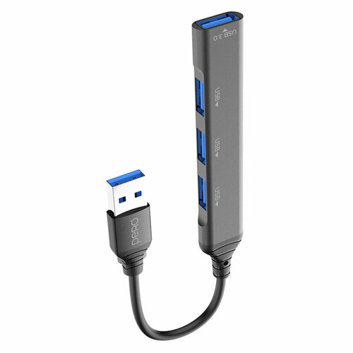 Хаб USB Pero MH01 USB-A - USB 3.0+3xUSB 2.0 Grey MH01GR