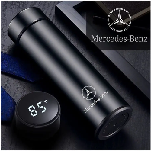 Термос с логотипом MERCEDES-BENZ термокружка мерседес с датчиком температуры
