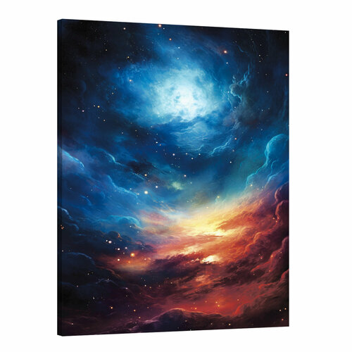 Интерьерная картина 50х70 "Астрономия: Поиск знаков Вселенной"
