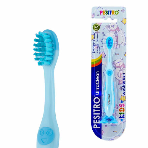 Зубная щетка Pesitro Ultra Soft 5180 Smiley (от 3 до 5 лет) Салатовая