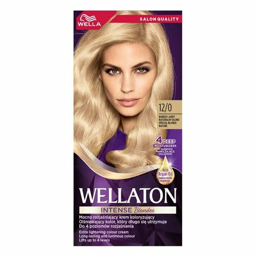 Wella Крем-Краска для волос стойкая Wellaton, 12/0 Светлый натуральный блондин