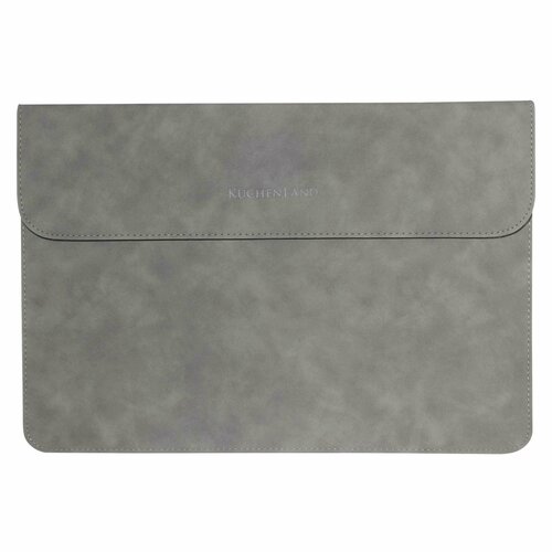 Чехол-конверт для ноутбука, 38х28 см, полиуретан, серый, Krast