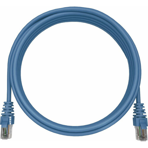 Патч-корд NTSS NTSS-PC-UTP-RJ45-5e-1.0-LSZH-BU NTSS-PC-UTP-RJ45-5E-1.0-LSZH UTP RJ-45 вил.-вилка RJ-45 кат.5E 1м синий LSZH (уп:1шт) 26AWG