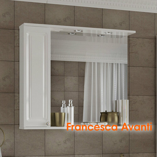 Шкаф-зеркало Francesca Avanti Империя 80 левый белый