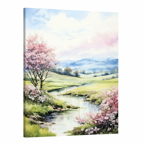 Интерьерная картина 50х70 "Весенний узор"