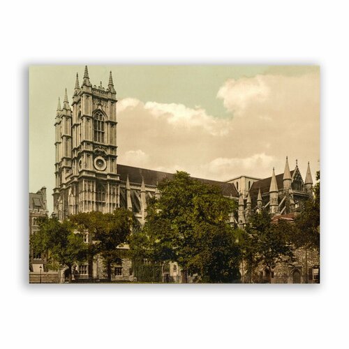 Постер, плакат на бумаге / Westminster Abbey, London, England / Размер 40 x 53 см
