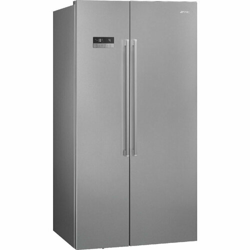 Холодильник Smeg SBS63XDF, Side-by-Side, нержавеющая сталь, No-frost, объем 353 л, класс A+, зона свежести