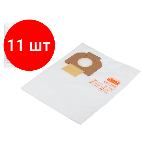 Комплект 11 штук, Мешок для пылесоса WORTEX VC 3016-1 WS, BOSCH GAS 35, MAKITA VC3012, VC4210 сменный GEPARD (KARCHER NT 35/1. Синтетический.) (GP90032-111)