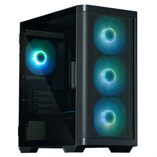 Корпус ZALMAN M4, MATX, BLACK, WINDOW, 1xCombo (3.5' or 2.5'), 1x3.5", 2x2.5", 1xUSB2.0, 2xUSB3.0, FRONT 3x120mm ARGB, REAR 1x120mm ARGB (M4 Black)