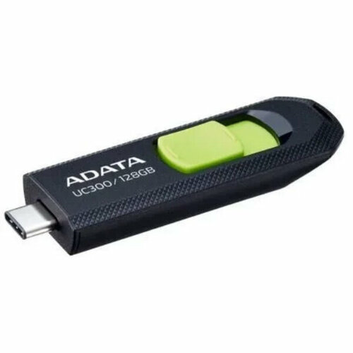 Флеш Диск A-Data 128Gb Type-C UC300 ACHO-UC300-128G-RBK/GN USB3.2 черный/зеленый