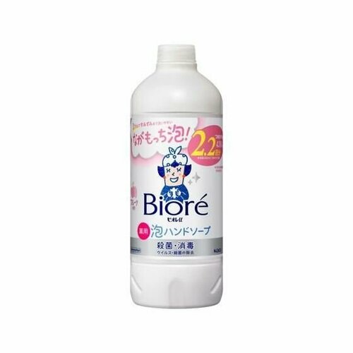 Мыло-пенка для рук KAO Biore U Foaming Hand Soap с антибактериальным эффектом, с ароматом фруктов, 430мл