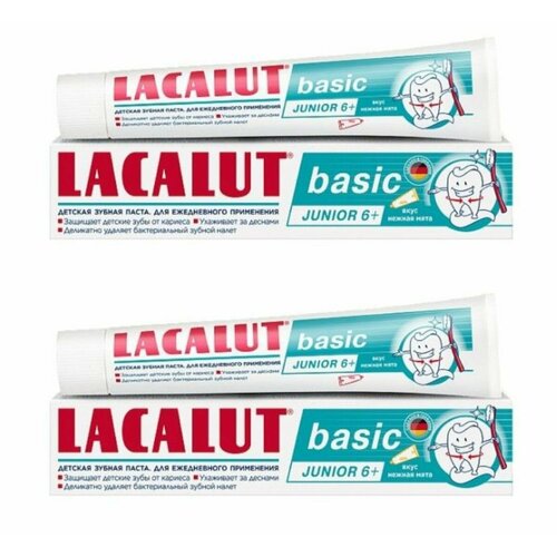 Lacalut Зубная паста, Basic Junior 6+, 60г, 2 уп