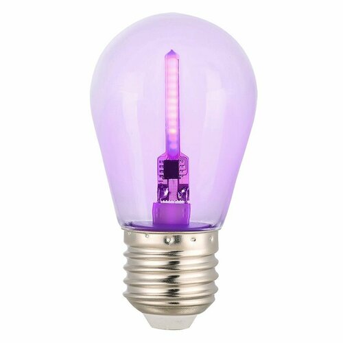 Лампа светодиодная Филамент GLDEN-G45FB-5W-230V-E27, пластик, 2 режима, фиолетовая General