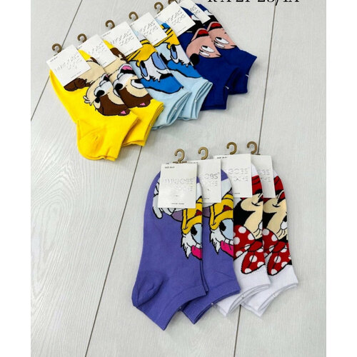 Носки Amigobs, 5 пар, размер 36/41, зеленый, бирюзовый, оранжевый, красный, голубой, желтый