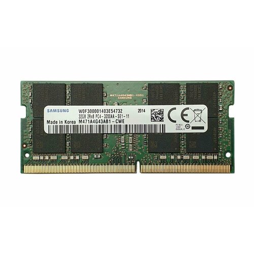 Оперативная память DDR4 3200 32gb SODIMM Samsung CL22 M471A4G43CB1-CWE