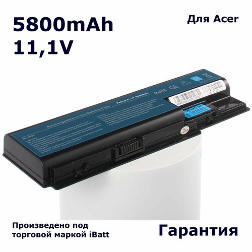 Аккумулятор iBatt 5800mAh, для Aspire 5925G 5930G-844G32BN 7720Z-1A2G167720ZG-2A2G257738G-904G100Bi 8920G-6A4G32BN 8935G-654G328942G-434G50Mi