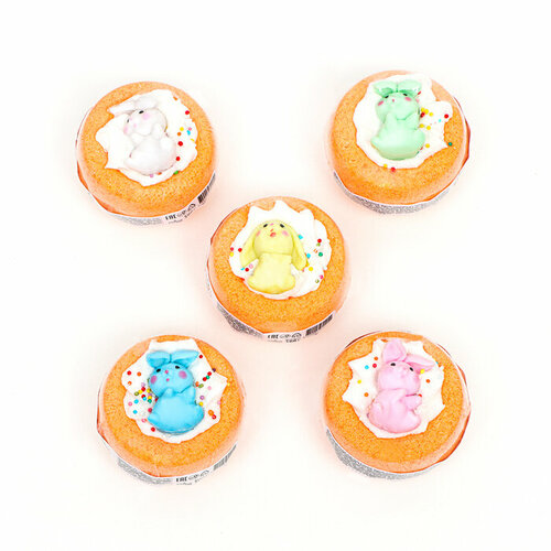 Бомбочка для ванн Happyki "Ушастики"с пеной и игрушкой микс, 160 г