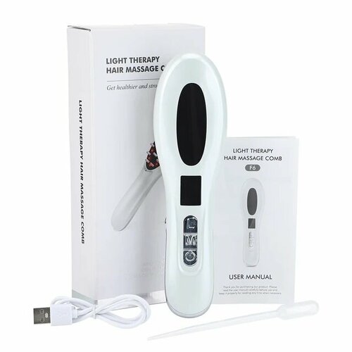 Электрическая массажная расческа с аппликатором для массажа кожи головы EMS