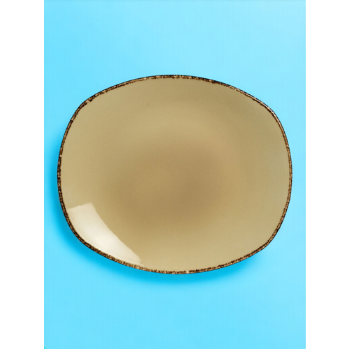 Тарелка мелкая овальная «Террамеса вит», бежевый, фарфор, 11200581, Steelite
