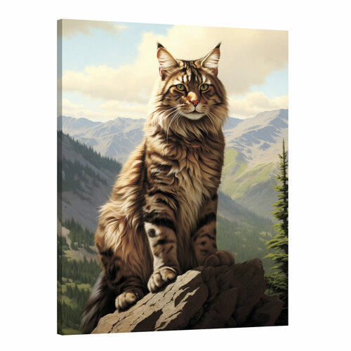 Интерьерная картина 50х70 "Мейн-кун: величие природы"