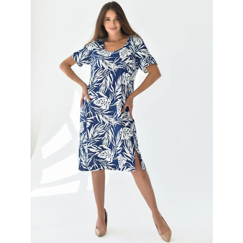 Платье Текстильный Край, размер 52, синий